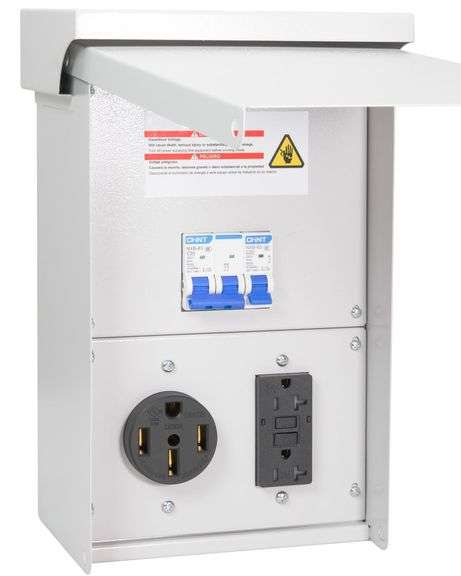 Temporary Power Outlet Panel, RV Electrical Outlet Panel with 20, 50 ...
