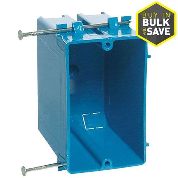 (11) CARLON 1-Gang Blue Plastic New Work Standard Switch/Outlet Wall ...