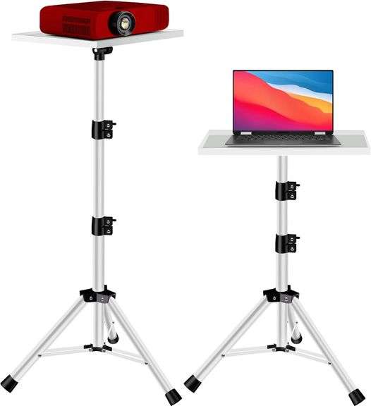 White Projector Stand - Matthews Auctioneers