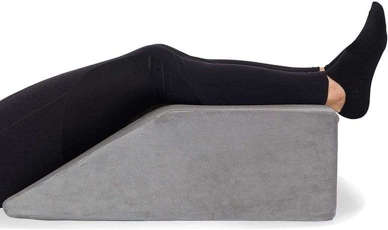 Leg Elevation Pillow - with Full Memory Foam Top, High-Density Leg Rest ...