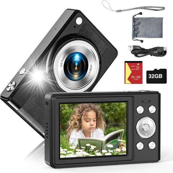 Digital Camera-56MP FHD 1080P Cameras for Photography-Autofocus Point ...