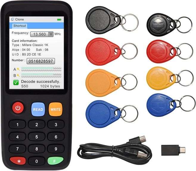 x7 NFC RFID Copier, Smart Card Reader, Access Control System, Smart Card Writer, encryption Card ...