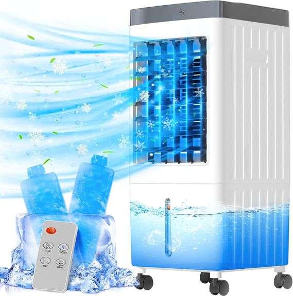 110V Portable Air Conditioners with 2 Gal Water Tank, 3 IN 1 ...