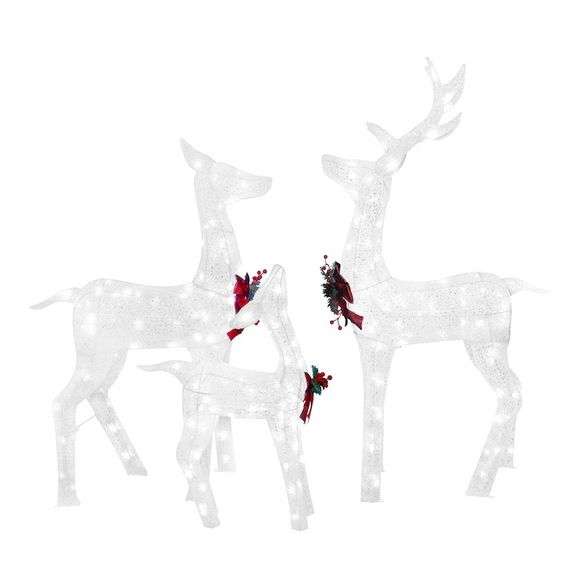VEIKOUS Christmas Deer Lights 3-Piece, Lighted Christmas Reindeer ...