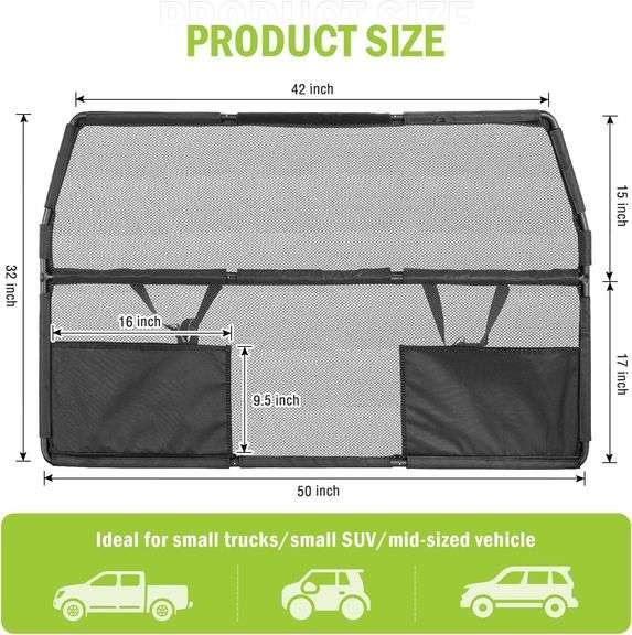 Farafox Dog Barrier for Car,50" Wide Dog Car Barrier for Trucks SUV ...