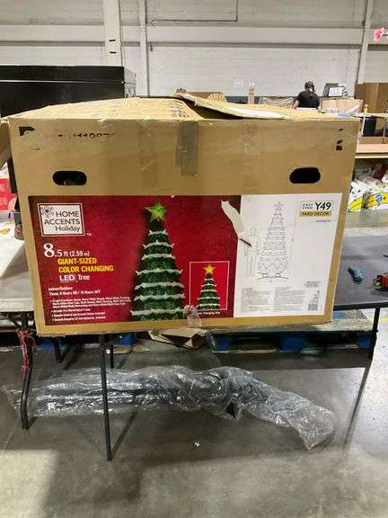 8.5 ft. Giant -Sized Color Changing LED Tree Holiday Yard Decoration ...