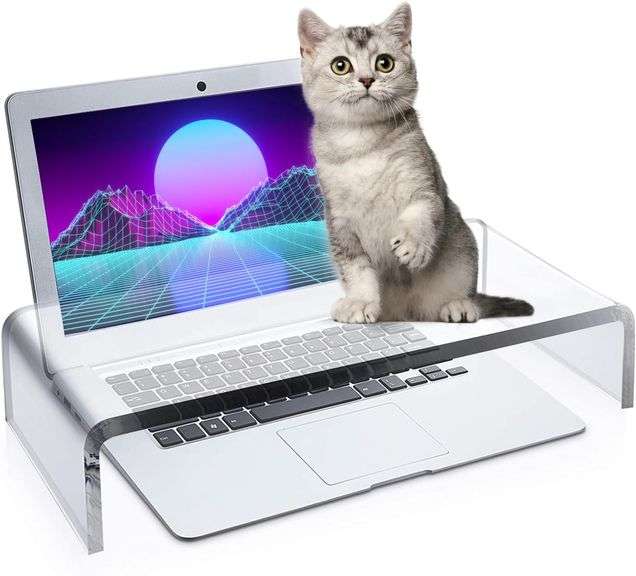 VTZEOTQ Acrylic Monitor Stand Riser Anti-Cat Laptop Cover Protector ...