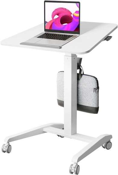 JYLH JOYSEEKER Mobile Standing Desk with 90 Tiltable Desktop, Portable ...
