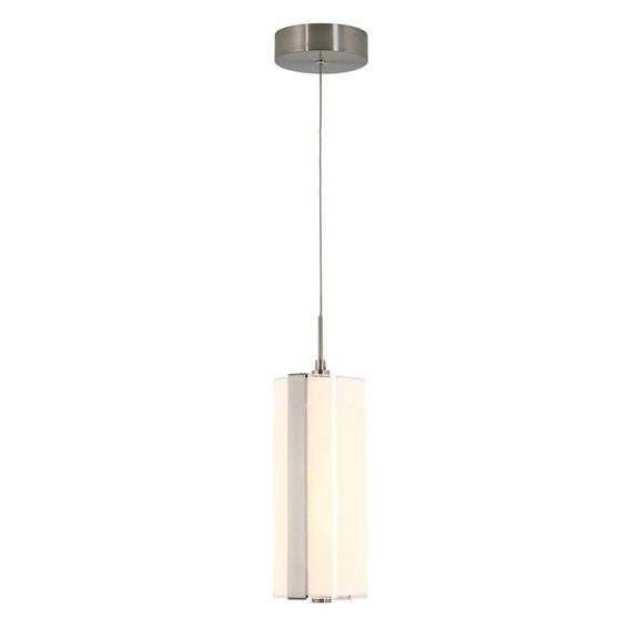 Subway Round 12-Watt 1 Light Chrome Modern Integrated LED Mini Pendant ...
