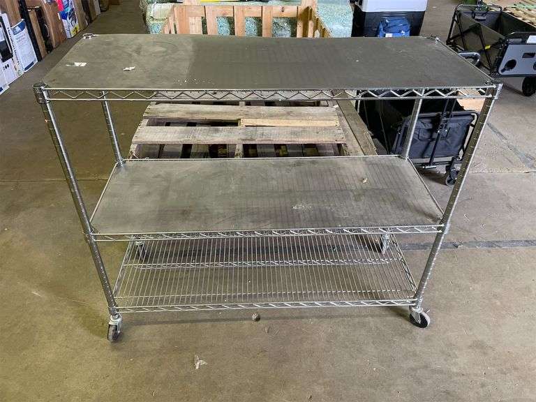 3 Shelf Rolling Rack - Matthews Auctioneers