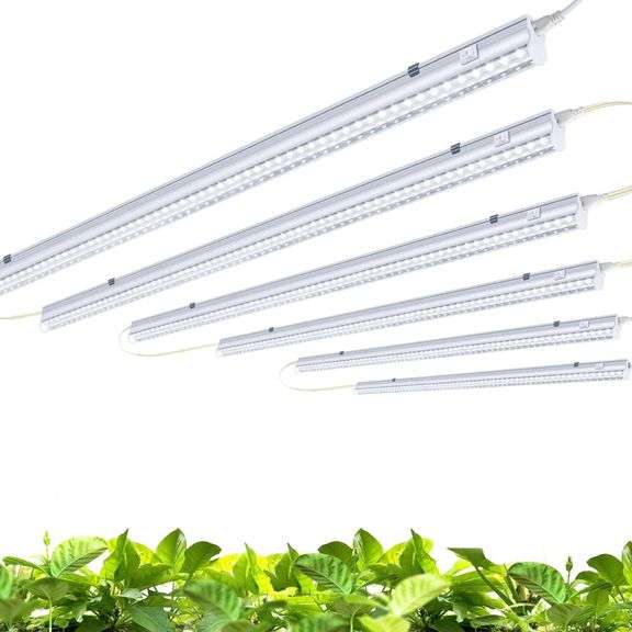 Monios-L T5 Grow Lights 4ft 5000K, 120W (6 x 20W),Daylight White, Full ...