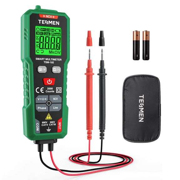 TSM-192 Handheld Digital Multimeter, Voltage Tester with Leads ...