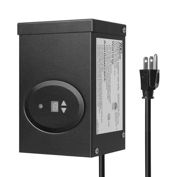 300W Low Voltage Transformer with Timer and Photocell Sensor, 120V AC ...