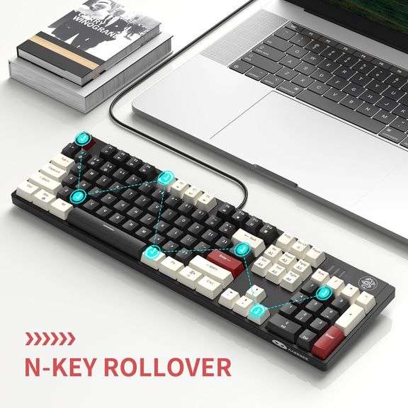 MageGee Mechanical Gaming Keyboard MK-Armor LED Blue Backlit and Wired ...