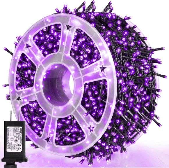 weillsnow 164FT 500 LED Purple Christmas Lights, 8 Modes Waterproof ...