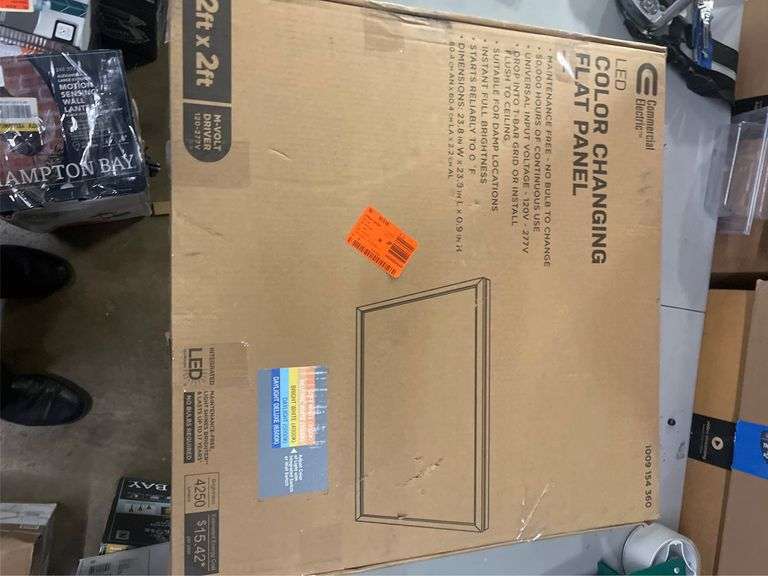 Commercial Electric 2 ft. X 2 ft. 4250 Lumens Integrated LED Flat Panel ...