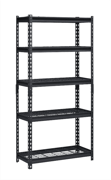 Muscle Rack 30"W x 12"D x 60"H 5-Tier Steel Shelving with Wire Decking ...