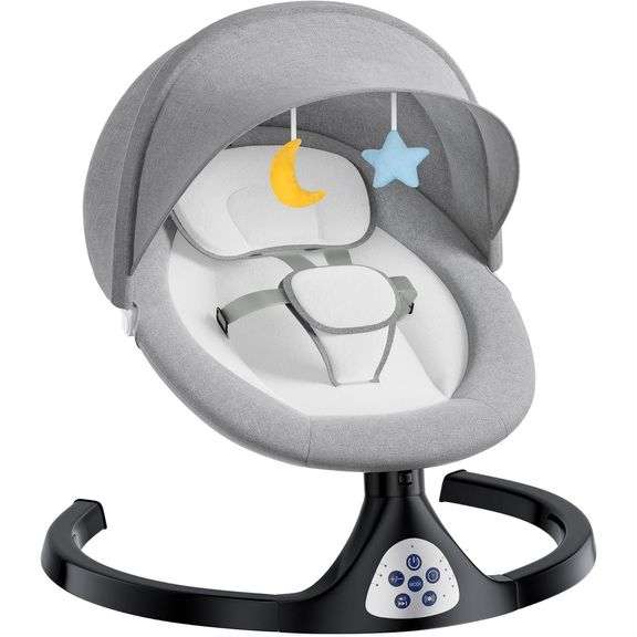 kmaier Electric Baby Swing for Infants, Baby Rocker for Infants with 5 ...