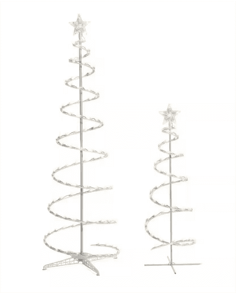 2-Piece LED Spiral Trees Holiday Yard Decoration - Matthews Auctioneers