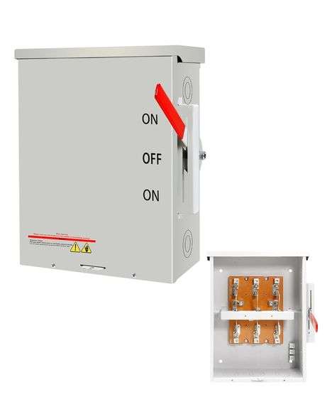 200A Generator Transfer Switch, 3P 48000w General Duty Double Throw ...