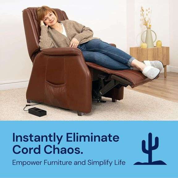The Blue Cactus Universal Battery Pack for Reclining Furniture with LCD ...