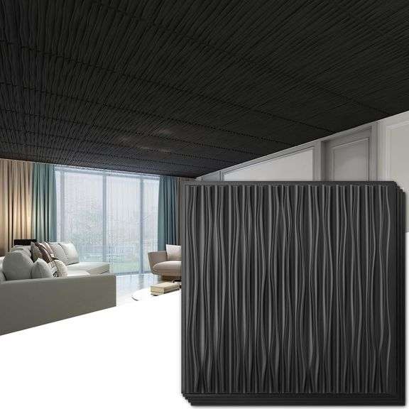 Art3dwallpanels Ceiling Tiles 24 x 24 for Interior Wall D cor, 12 Pack ...