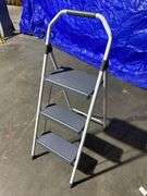 3-Step Compact Steel Step Stool with 225 lb. Load Capacity Type II Duty ...