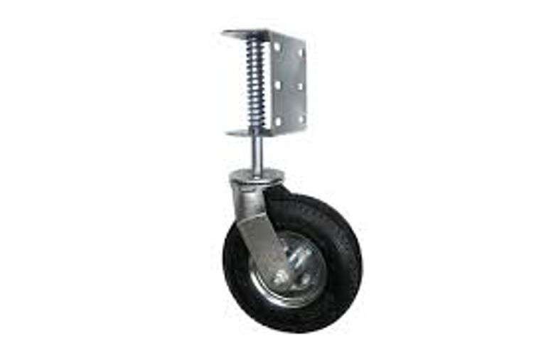 Shepherd 8 in. Black Rubber and Steel Pneumatic Swivel Gate Caster with ...