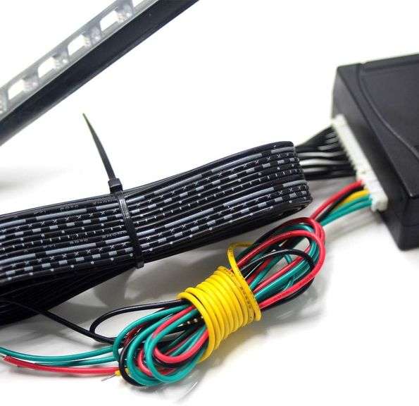 Yolu RGB LED Knight Rider Scanner Light Strip 22' 48-SMD Multicolored ...