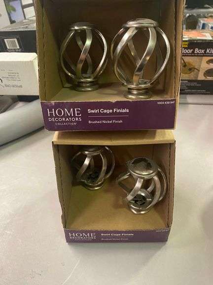 (2) Home Decorators Collection Mix And Match Brushed Nickel Metal Swirl ...