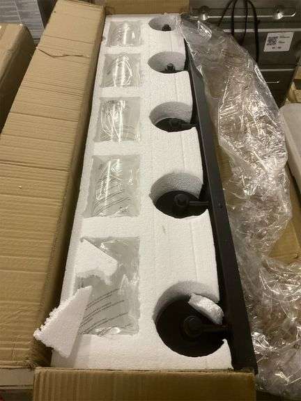 Aipsun Matte Black Bathroom Vanity Light Fixtures 5 Lights Industrial ...