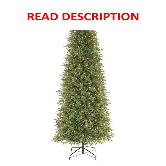 7.5 ft Jackson Noble Fir Slim LED Pre-Lit Artificial Christmas Tree ...