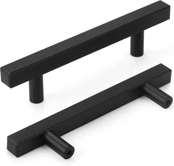 30 Pack 6 inch Square Cabinet Handles Matte Black Drawer Pulls, 3-3/4 ...