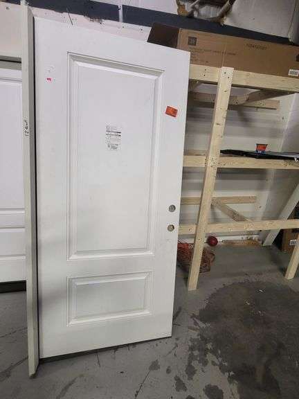 Legacy Panel Series Fiberglass Front DoorWhite 36x80 missing part the ...