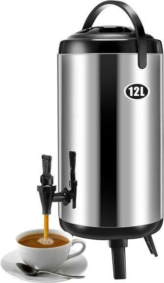 Mifoci Insulated Drink Dispenser Hot Water Dispenser Stainless Steel ...