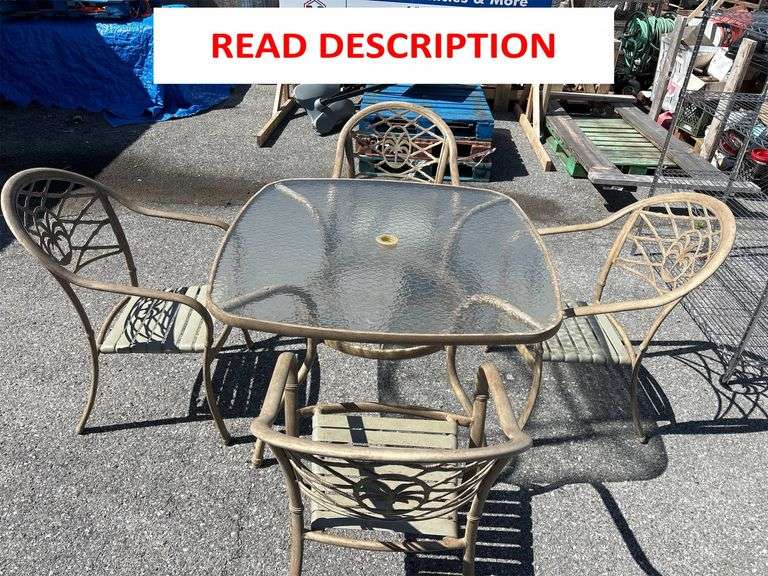 Patio Table And Chair Set - Matthews Auctioneers