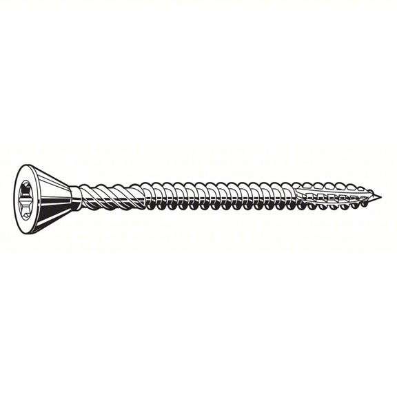 Deck Screw: #8 Size, 2 1/4 in Lg, 18-8 Stainless Steel, Plain, Bugle ...