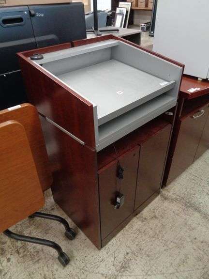 1 EACH-DELUXE LECTURN PODIUM - Matthews Auctioneers