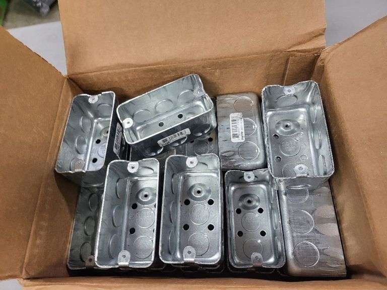 (25) STEEL CITY 1-Gang Gray Metal Old Work Standard Handy Wall ...