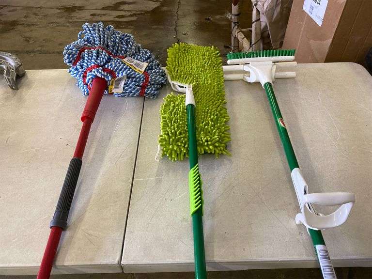 Group Lot of Various Cleaning Mops - Matthews Auctioneers