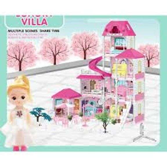 Joystone Princess Castle House for Girls, Dollhouse Playset, 4-Story 10 ...