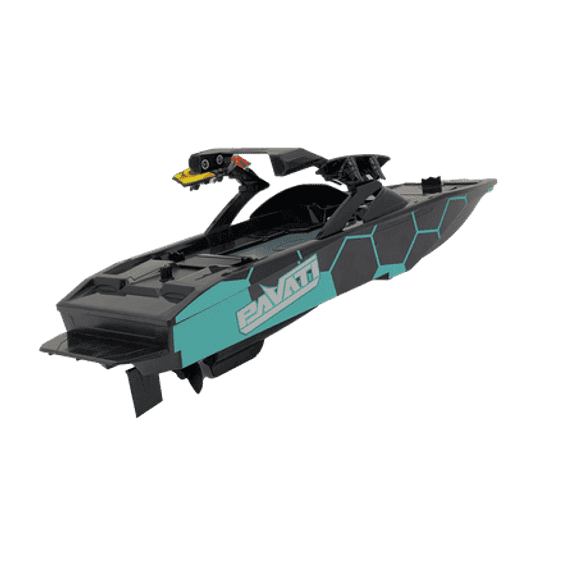 1:18 Electric Blue and Black Pavati 2.0 Remote Control Wakeboard Boat ...