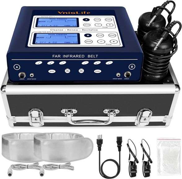 VnioLife Ionic Foot Bath Detox Machine, Dual Foot Detox Machine for 2 ...