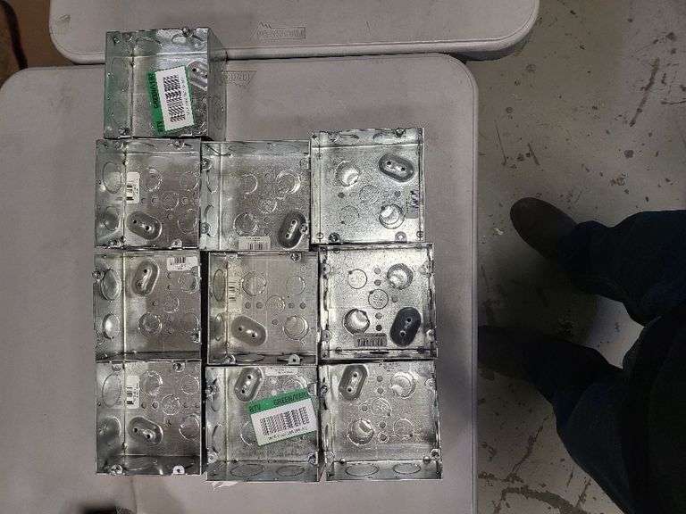 (10) STEEL CITY 1-Gang Gray Galvanized Steel New Work/Old Work Standard ...