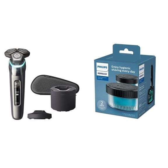 Philips Norelco Shaver 9800, S9987/85 + Philips Norelco 2pk Quick Clean ...