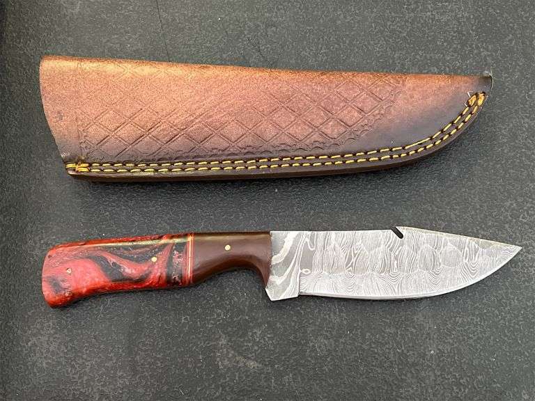 9in Demascus Knife - Matthews Auctioneers