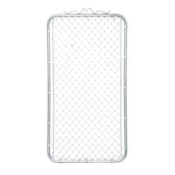 Chain Link Fence 42 in. W x 72 in. H Galvanized Steel Walk Gate ...