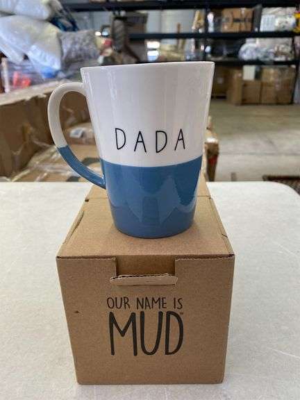 Enesco Our Name is Mud Family Dada Face Tall Sculpted Coffee Mug, 12 ...