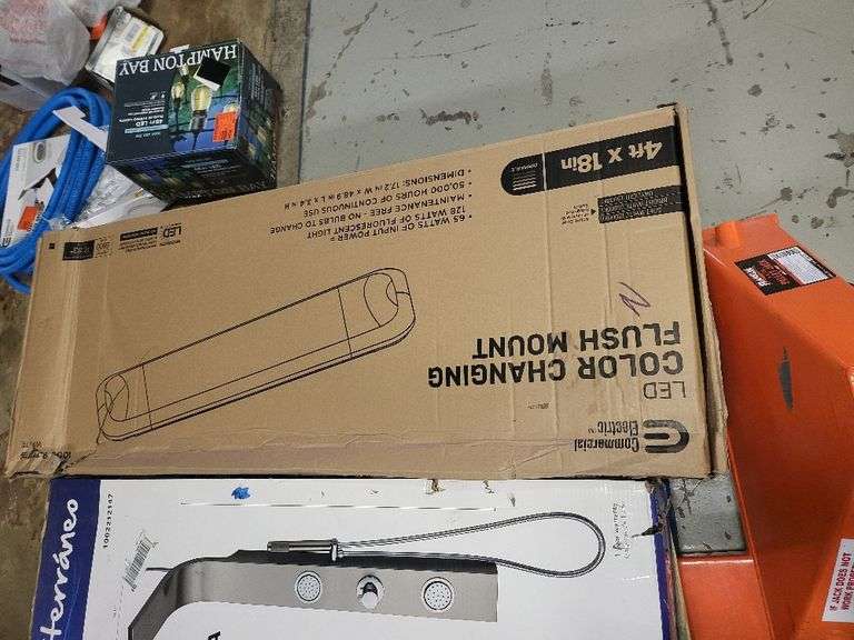 Commercial Electric 48 in. X 18 in. Low Profile LED Flush Mount ...