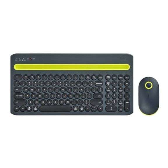 onn. Multi-Device Wireless Full-Size Keyboard and 3-Button Mouse Set ...